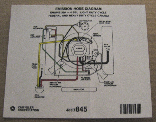 Vacuum Hose Routing Decal