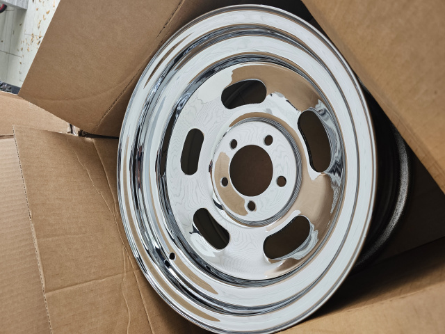 1979 Lil Red Wheels - Re-chromed complete with lugnuts and center caps